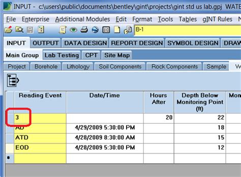 gint keynetix water level information missing sometimes with gint