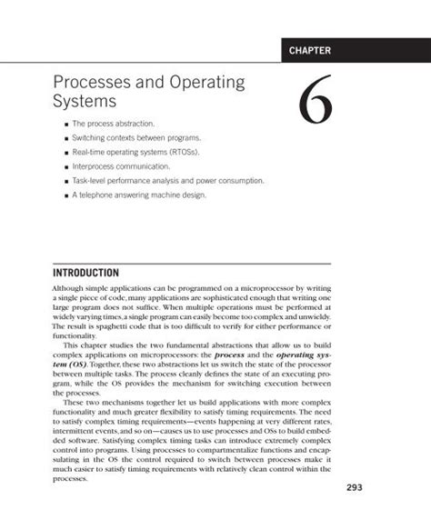 Processes And Operating Systems