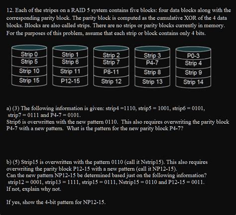 Each Of The Stripes On A RAID System Contains Five Chegg Com