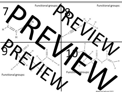 Identifying Organic Functional Groups A Chemistry Worksheet Made By Teachers