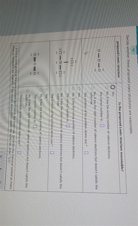 Solved Decide Whether These Proposed Lewis Structures Are Chegg Com