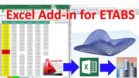 Excel Add In For Etabs Productivity Plugin Etabs Api Etabs