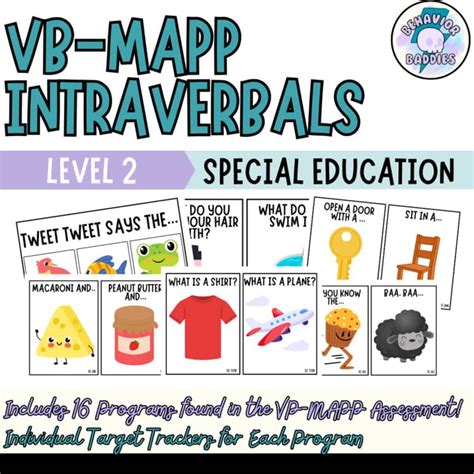Vb Mapp Intraverbal Level 2 Bundle By Behaviorbaddiesus Tpt