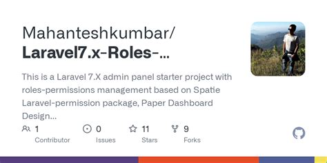 Github Mahanteshkumbarlaravel7x Roles Permissions Admin Paper Dashboard Bootstrap4 This Is