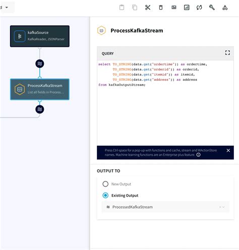 streaming sql on kafka with striim