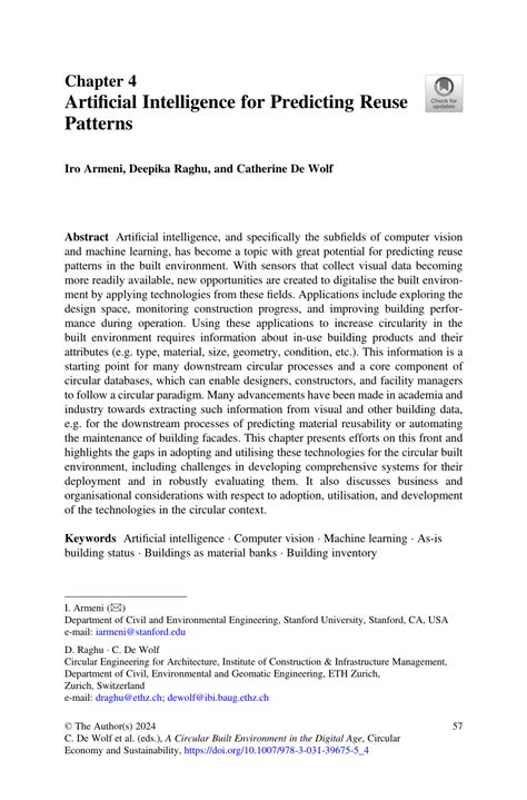 Pdf Artificial Intelligence For Predicting Reuse Patterns