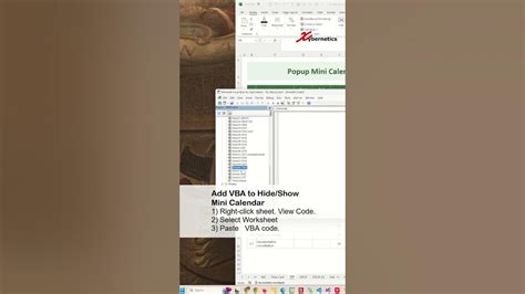 How Do I Make My Excel Calendar Pop Up Excel Tips And Tricks Youtube