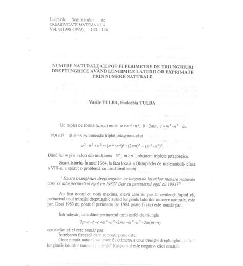 Natural Numbers Which Appears As Perimeter Of An Right Angled Triangle With Integer Lenght Of