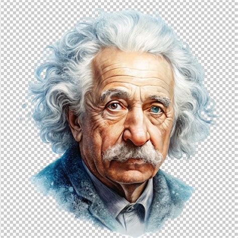 투명한 배경에 있는 아인슈타인 프리미엄 Psd 파일