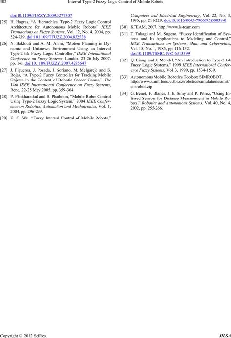 Interval Type 2 Fuzzy Logic Control Of Mobile Robots