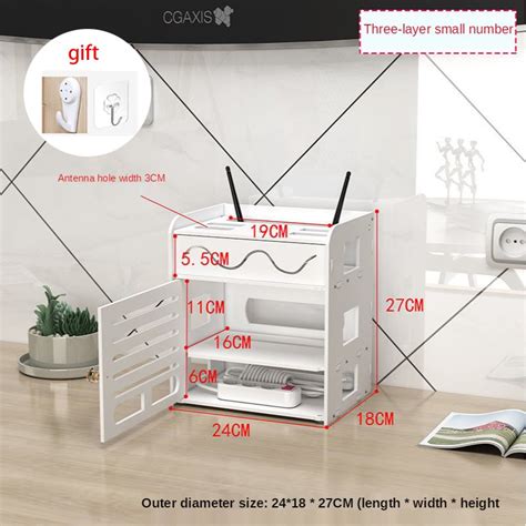 Router Rack Storage Rack Home Wifi Rack Wall Wifi Router Storage Box Modem Rack Set Top Box Wifi