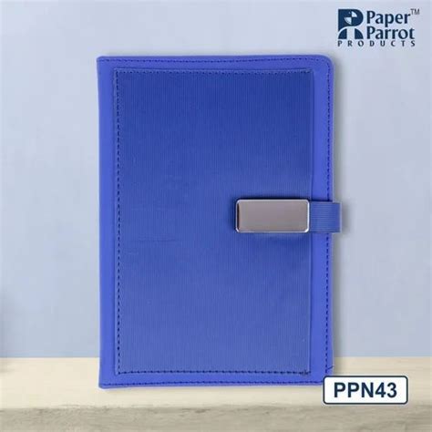 Perfect Bound Blue Stripes With Pocket Pu Leather Cover A5 Notebook At Rs 149 Piece In New Delhi