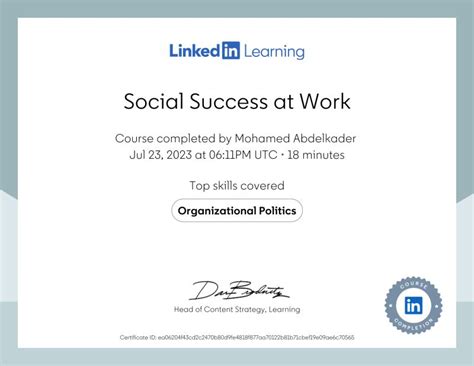 Mohamed Abdelkader On Linkedin Certificate Of Completion