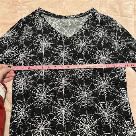 Goth Spiderweb Long Sleeve V Neck Goth Emo Y2k Depop