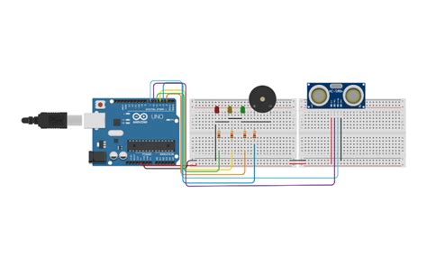 Circuit Design Distance Indicator Tinkercad