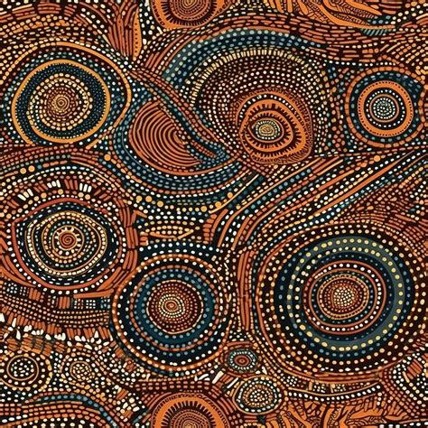 Premium Photo Seamless Aboriginal Pattern Tile Design Generative Ai