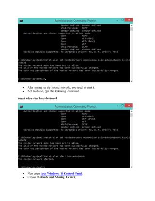 Create Wireless Ad Hoc Internet Connection On Windows PDF