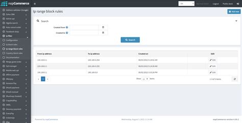 Ip Filter Plugin By Nopstation Nopcommerce