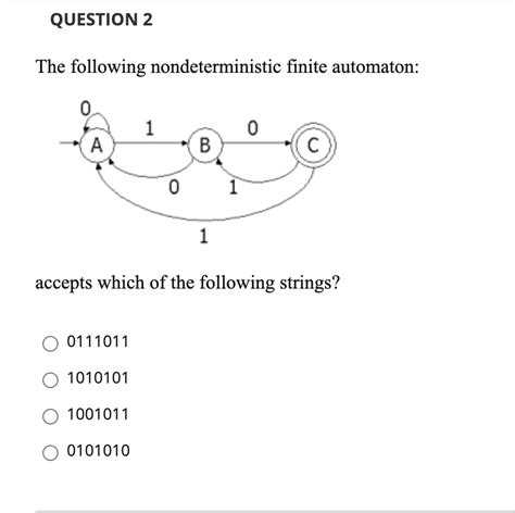 Solved Question 2 The Following Nondeterministic Finite