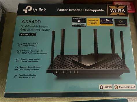 Tp Link Ax5400 Dualband 6 Stream Gigabit Wifi 6 Router Archer Ax72 Computers And Tech Parts