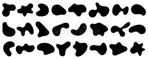 Blob Shape Organic Abstract Black Organic Blob Shapes Fluid Amorphous