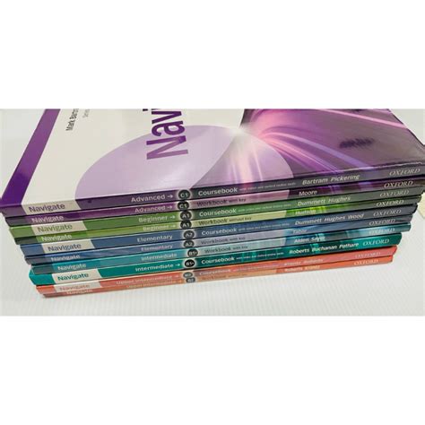 สภาพดี มี Cd ทุกเล่ม แบบฝึกหัดภาษาอังกฤษ Navigate Element Coursebook And Oxford Online Skills