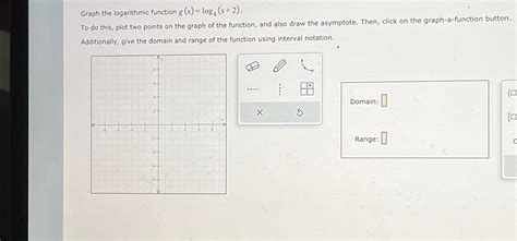 Solved Graph The Logarithmic Function Gxlog4x2to Do