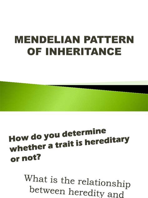 Mendelian Pattern Of Inheritance Pdf Dominance Genetics Zygosity