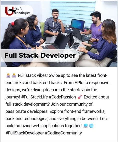 Unisoft Technologies Nagpur On Linkedin Fullstackdeveloper Training