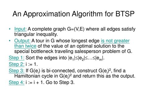 Ppt Approximation Algorithms For The Traveling Salesperson Problem