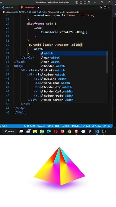 Pyramid Loader Made Html And Css Animation Pyramid Html Css Codecobra371 Viral Subscribe