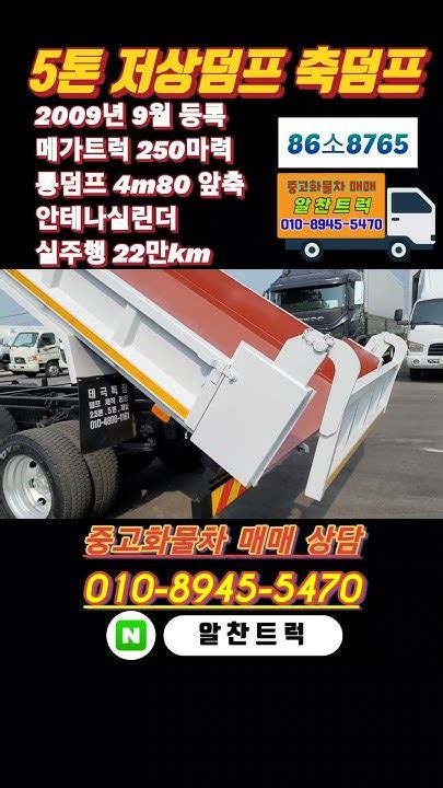 새로 제작한 중고 5톤 저상덤프 축덤프 롱덤프 4m80cm 앞축 안테나실린더 중고덤프트럭 매매 Youtube