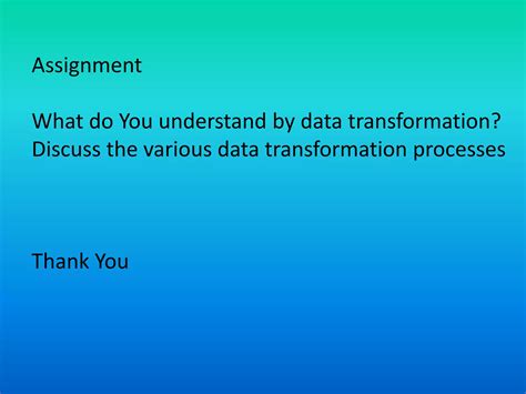Data Warehouse 13 Data Transformation Pptx