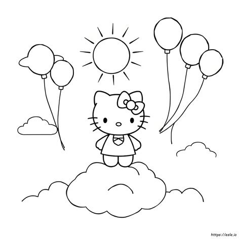 Gambar Mewarnai Hello Kitty Super