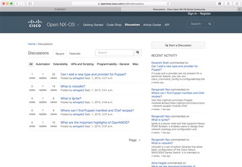 Cisco DevNet For Open NX OS Open NX OS Cisco DevNet