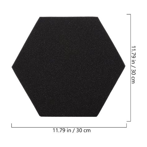 Kakowely Black Hexagonal Acoustical Wall Panels 6pcs For Sound Absorption In Gyms