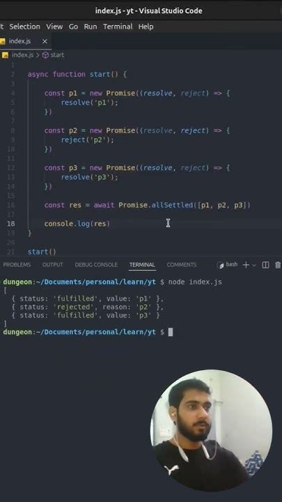 Promiseallsettled In Javascript Coding Javascript Programming