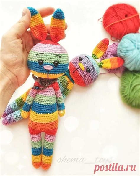 СХЕМА вязания радужного зайчика крючком схемыамигуруми амигуруми в Hi Amigurumi Схемы