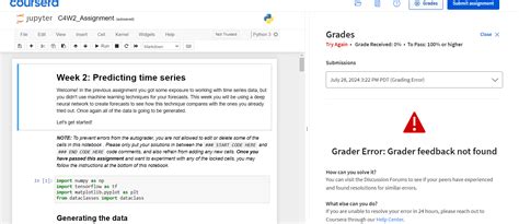 Grader Error Grader Feedback Not Found C4w2assignment Sequences Time Series And Prediction