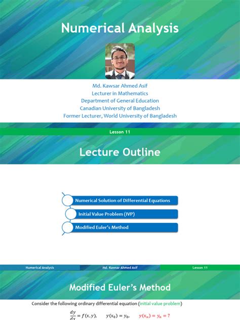 Numerical Analysis Lesson 11 Pdf