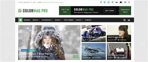 customize the layout of site colormag documentation