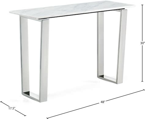 Carlton Chrome Console Table Contemporary Console Tables By