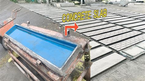 How To Make Precast Concrete Plates Slabs Marking Process Youtube