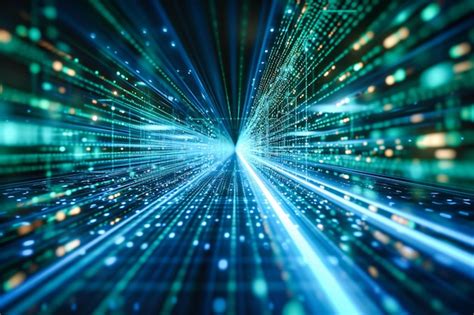 Premium Photo Digital Network Abstraction Futuristic Connection Lines Cyberspace Visualization