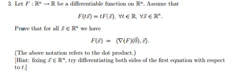 solved let f r n rightarrow r be a differentiable function