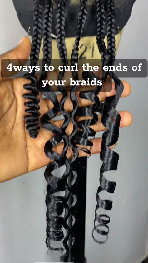 Box Braids Hairstyles For Black Women With Curly Ends