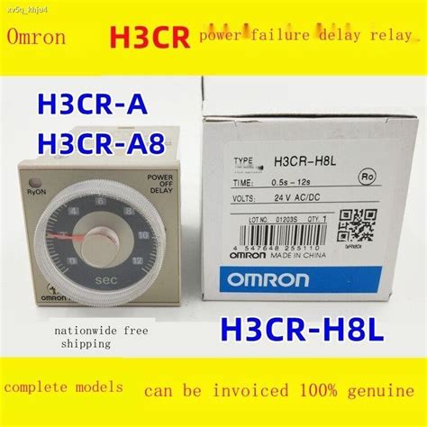 Original Omron Power Outage Delay Time Relay H3cr H8l H3cr A8 A Dc24 Ac220 Shopee Philippines