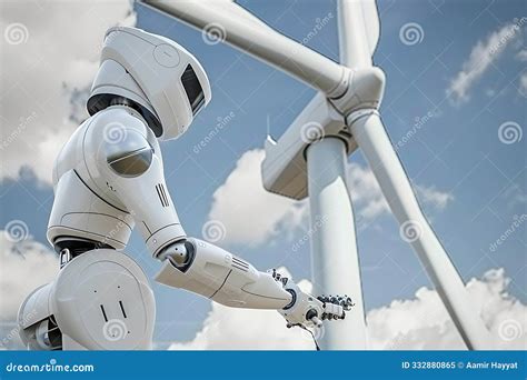 Advanced Robotic System For Wind Turbine Maintenance Stock Illustration Illustration Of