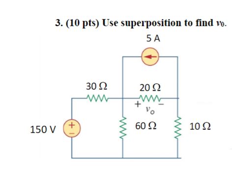 solved use superposition to find v0