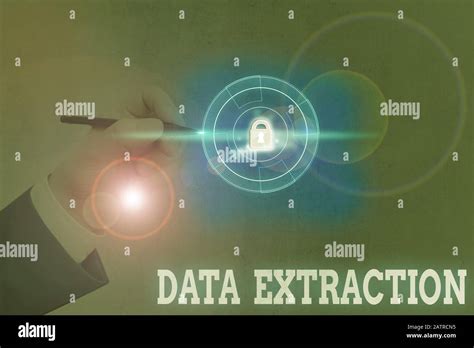 Conceptual Hand Writing Showing Data Extraction Concept Meaning Act Or Process Of Retrieving